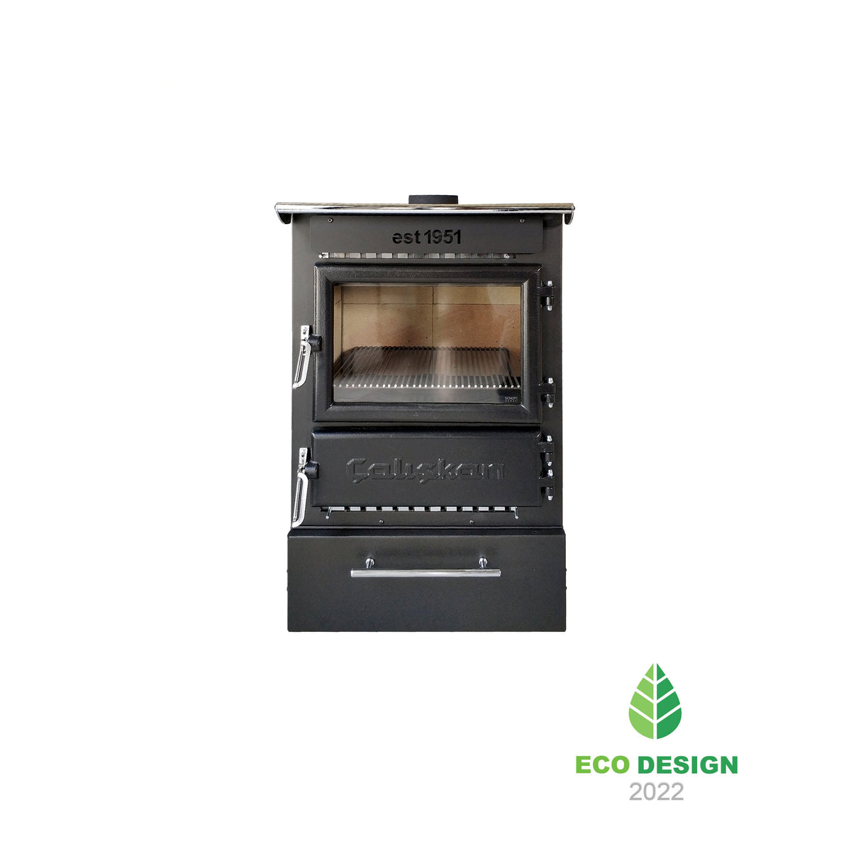 Eco Friendly Wood Burning Stove with Firebox Clear Window Fireplace ...