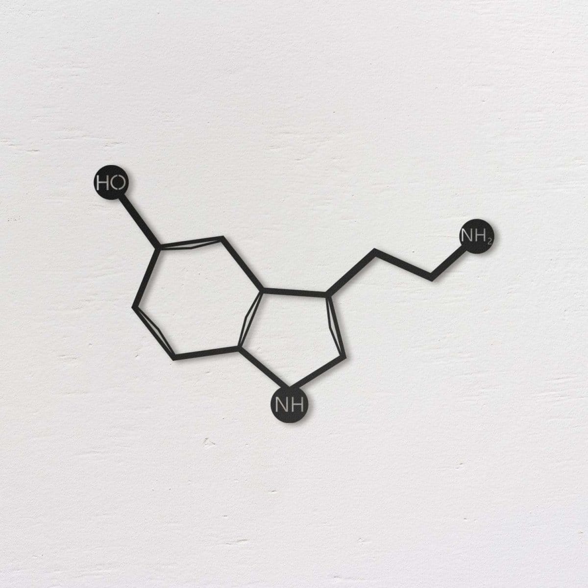 Serotonin Metal Wall Art Science Chemistry Happy Molecule Happiness ...